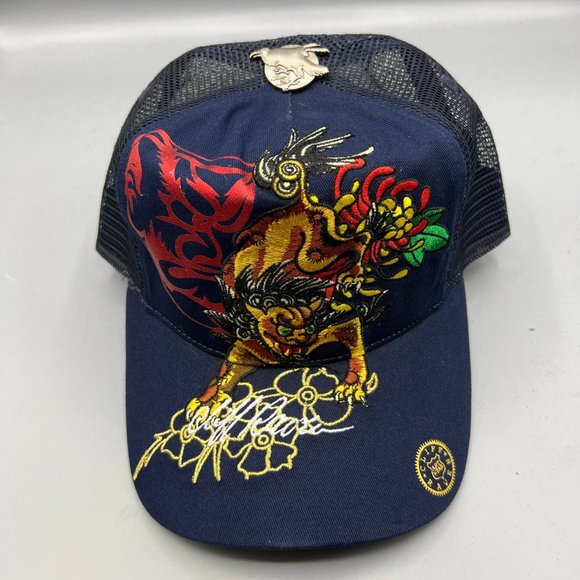 Cliff Raven | Accessories | Vintage Cliff Raven Hat Navy Ed Hardy ...
